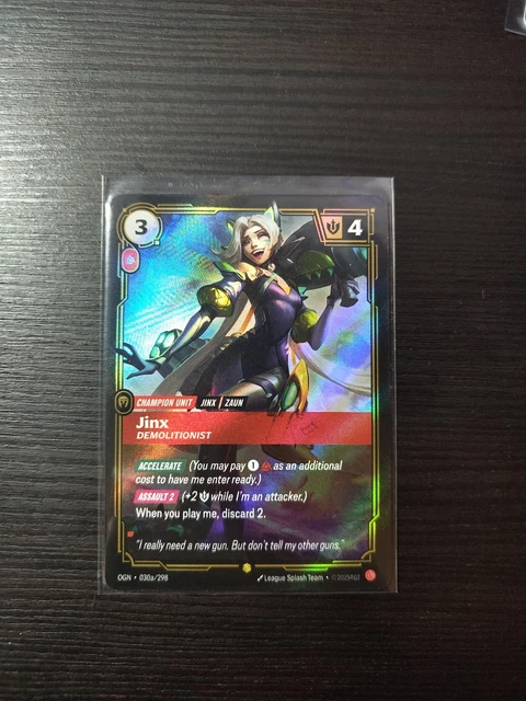 RIFTBOUND LEAGUE OF Legends TCG Jinx Demolitionist Alt Art OGN 030a/298 ...