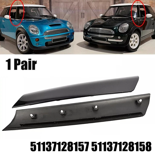 PAIRE DE GARNITURES de pare-brise A Pillar en noir pour adaptabilité ...