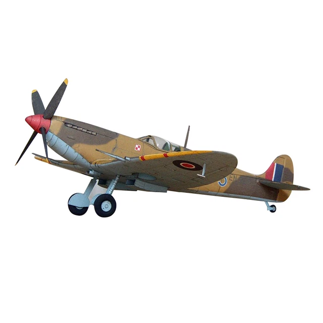 1:33 SUPERMARINE SPITFIRE Fighter Airplane Paper Model Military Puzzle ...