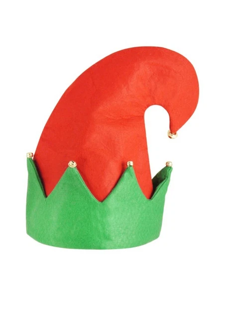 NEW CHRISTMAS ELF Hat With Bell Adults Fancy Dress Xmas Party Costume ...