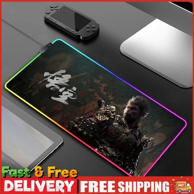 BLACK MYTH WUKONG RGB Table Pad Large LED Waterproof for Home Office ...