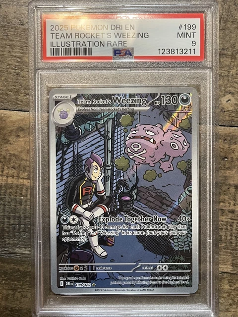2025 POKEMON -TEAM Rocket's Weezing 199/182 Sv10: Destined Rivals Holo PSA 9 £26.55 - PicClick UK