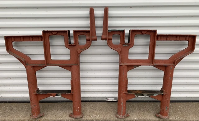 ANTIQUE CAST IRON Workbench Table Industrial workbench Legs $899.00 ...