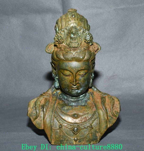 8.2 &VIEUX BRONZE tibétain kanyin kanyin tête de Bodhisattva EUR 534,00 - PicClick FR