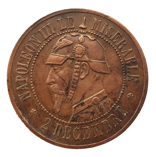 NAPOLEON III AFTER SEDAN BATTLE 1870 FRENCH SATIRIC OWL VAMPIRE MEDAL ...