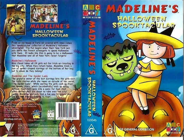 MADELINE'S HALLOWEEN SPOOKTACULAR Vhs Pal Video~Abc ~ Pal~ Vhs Tape~ A ...