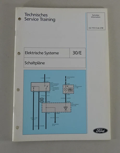 INFORMATIONS TECHNIQUES DE Ford Électrique Systeme- Schéma Support 02/ ...