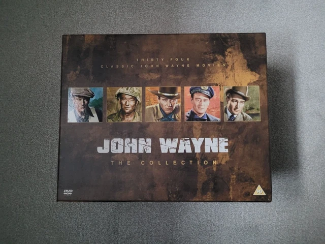 JOHN WAYNE DVD Big Box Set 34 Movie 30 Discs Complete Collection UK R2 ...