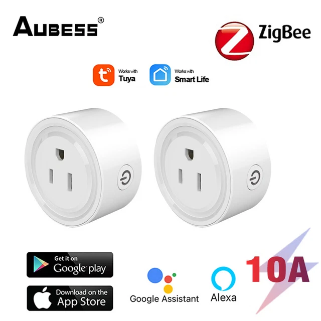 US WIFI/ZIGBEE SMART Plug Switch Power Socket For Amazon Alexa Google ...