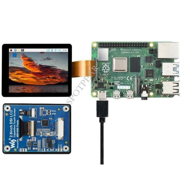 RASPBERRY PI DSI Display MIPI LCD 2.8inch Capacitive Touch 2.8 inch 480 ...