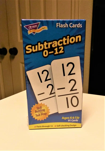 TREND FLASH CARDS Subtraction 0-12 Home School $10.00 - PicClick