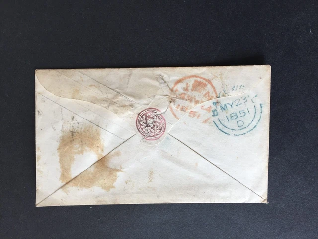 GB 1851 BAKEWELL Dda In Blue Postmark On Penny Pink Cover To British ...