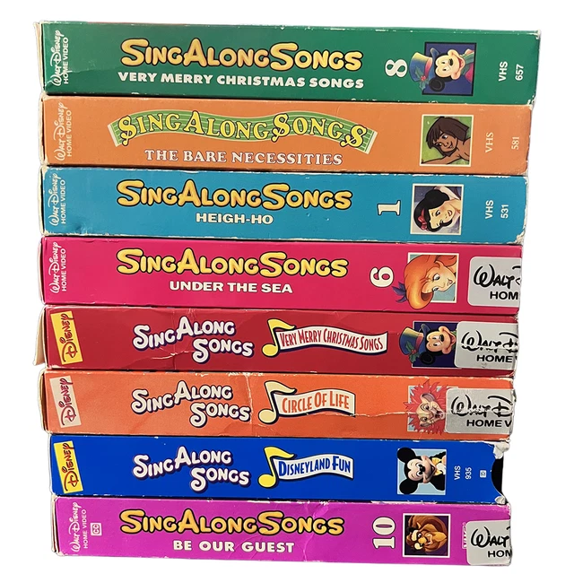 DISNEY SING ALONG Songs VHS Lot 8 Tapes - Under the Sea, Heigh-Ho ...