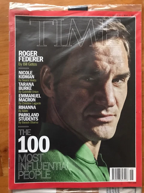 TIME MAGAZINE ROGER Federer Tennis 100 Most Influential People 2018 NEW ...