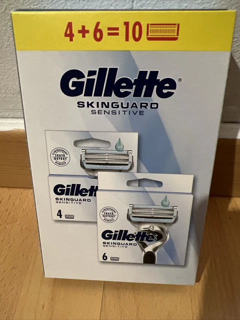 10 RECHARGES LAMES De Rasoir Gillette Skinguard Sensitive , 4+6 lames ...