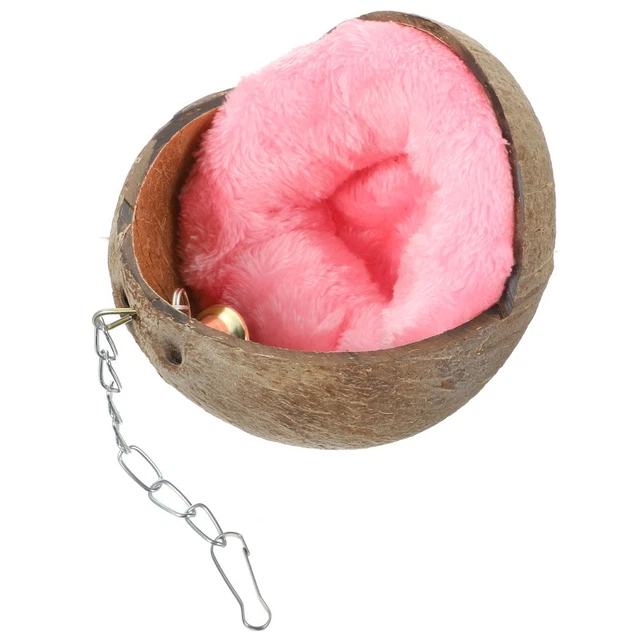 SQUIRREL COCONUT BED Warm Small Pet Animals Hamster House Hideout $31. ...