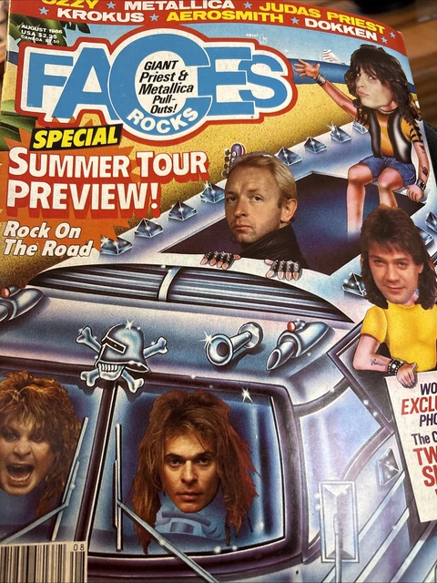 FACES ROCKS MAGAZINE Aug 1986 Twisted Sister Van Halen, Priest ...