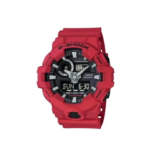 CASIO G-SHOCK GA700-4A Analog Digital Watch Mens Red Resin EUR 61,19 ...