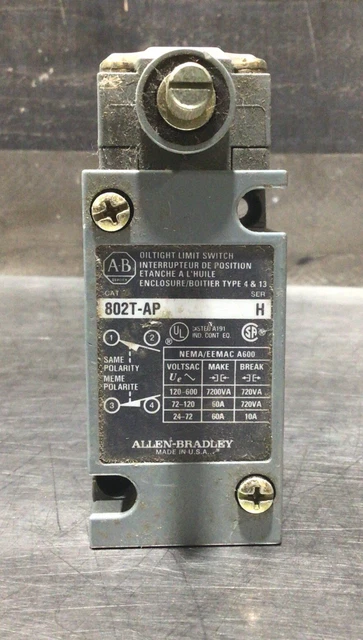 ALLEN-BRADLEY LIMIT SWITCH 802T-AP Nos Surplus $180.75 - PicClick CA