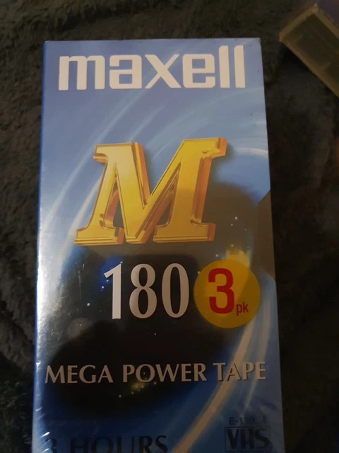MAXWELL M180 MEGA Power VHS Tapes 3 In The Set £8.99 - PicClick UK