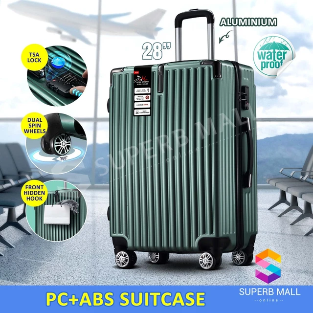 28 INCH LUGGAGE Suitcase Carry On Traveller Bag Hard Shell Rolling ...