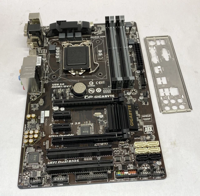 GIGABYTE GA-B85-HD3-A REV: 1.0 Socket 1150 Motherboard and Backplate £ ...