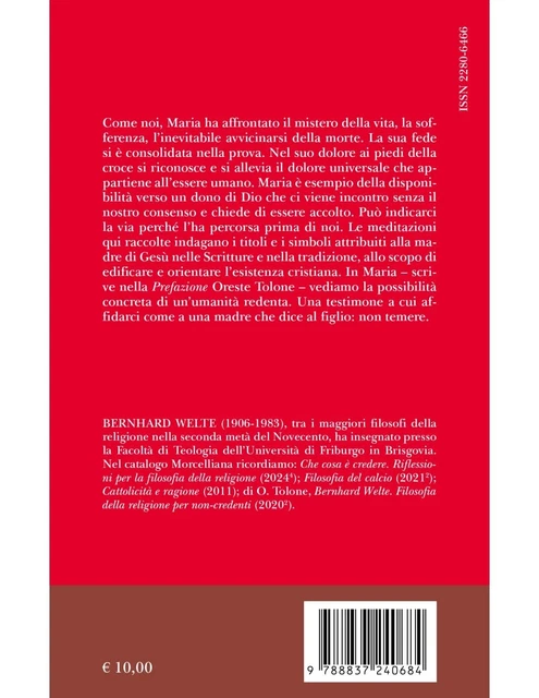 CLARA DI ZOPPOLA Bernhard Welte Oreste T Maria, la madre di Gesù ...