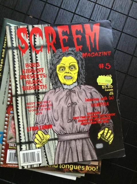 SCREEM MAGAZINE N°5 1994 Boris Karloff Black Sabbath Lydia Lunch EUR 15 ...