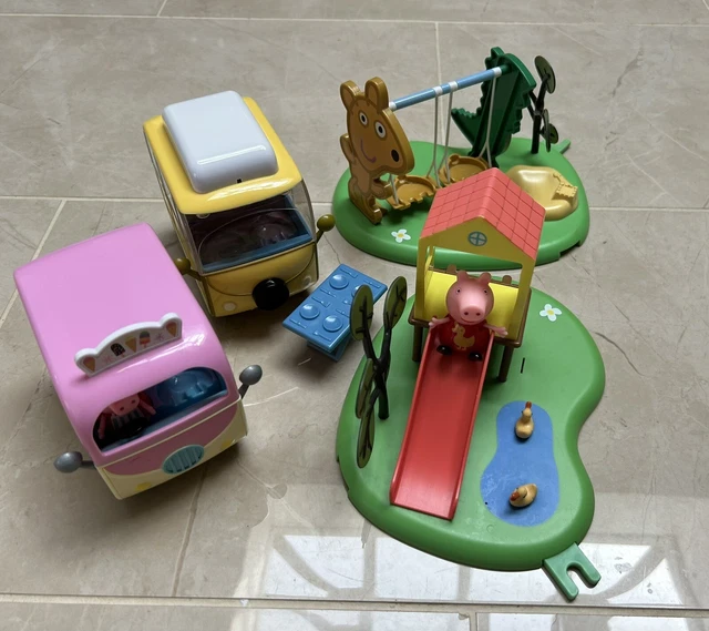 PEPPA PIG BUNDLE Playground Duck Pond Camper Van Ice Cream Truck ...