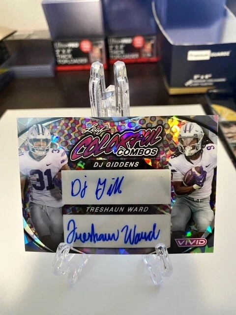 DJ GIDDENS/TRESAUN WARD 2024 Leaf Vivid Dual Ice Auto /9 RC KSU EUR 6 ...