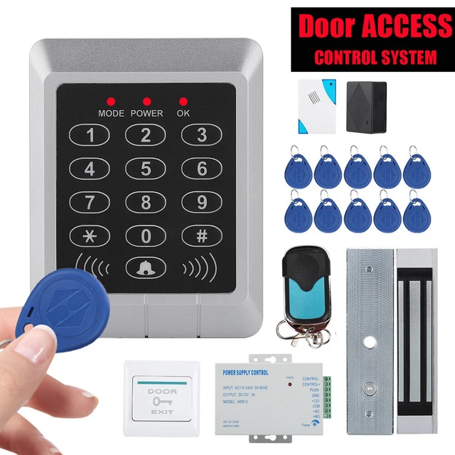 MAGNETIC DOOR LOCK Access Control System Kit Keyfobs Password Home ...