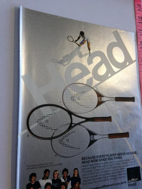 PRINT AD MAGAZINE Clipping - Head tennis rackets photo - 80's vintage ...