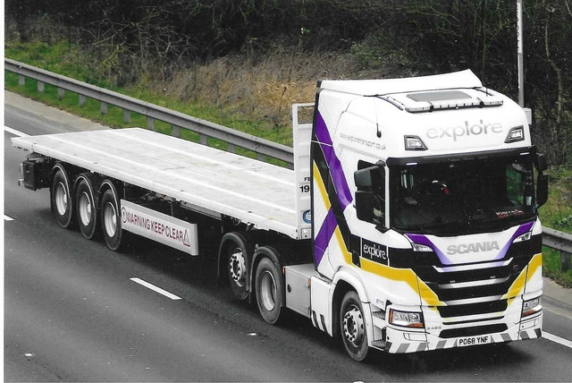 EXPLORE TRANSPORT SCANIA ET115 PO68YNF 6x4 TRUCK/LORRY PHOTO £0.75 ...