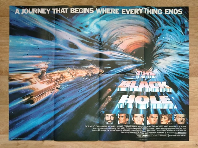 THE BLACK HOLE (1979) original UK quad movie poster Disney Sci-fi ...