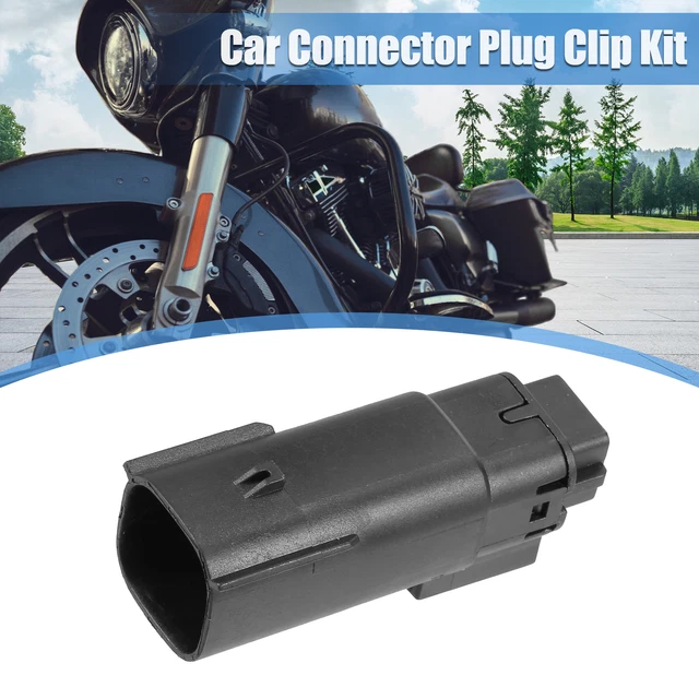 6 PIN HEADLIGHT Connector Adapter Plug Clip Replacement for Harley ...