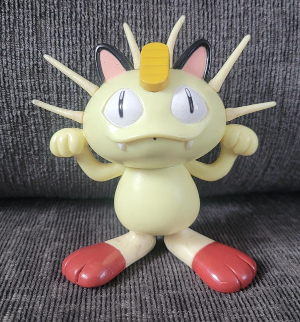 VINTAGE POKEMON MEOWTH Talking Action Figure 1998 Tomy Nintendo Anime ...
