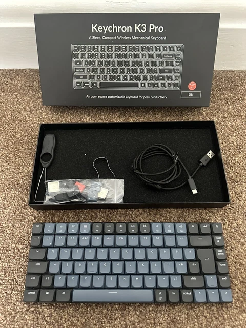 KEYCHRON K3 PRO Mechanical Keyboard UK & US LAYOUT - Mint Condition ...