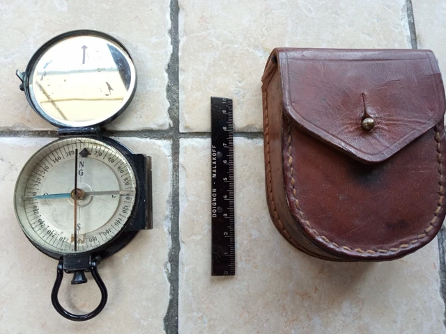 RARE BOUSSOLE DIRECTRICE WW2 Française à réglette Modèle militaire 1922 ...