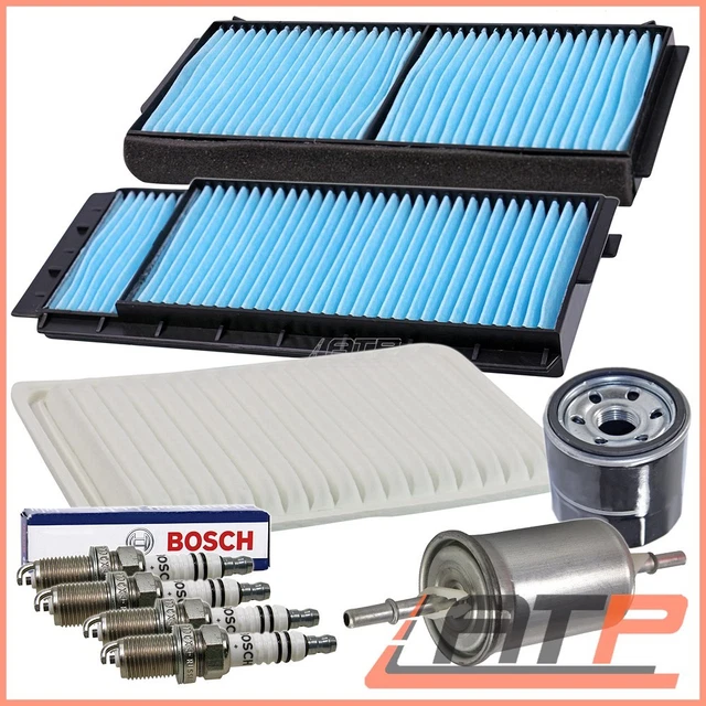 SERVICE KIT D Air+Oil+Pollen+Fuel Filter+Spark Plugs For Mazda 3 Bk 1.4 ...