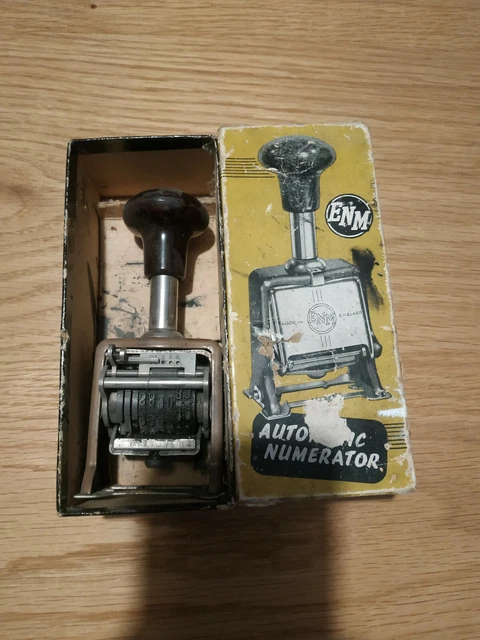 VINTAGE ENM AUTOMATIC numerator stamp (#4512) £12.50 - PicClick UK