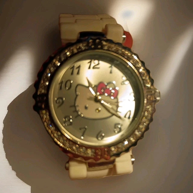 HELLO KITTY SANRIO Three-Hand Quartz Analog Women's Watch New Battery ...