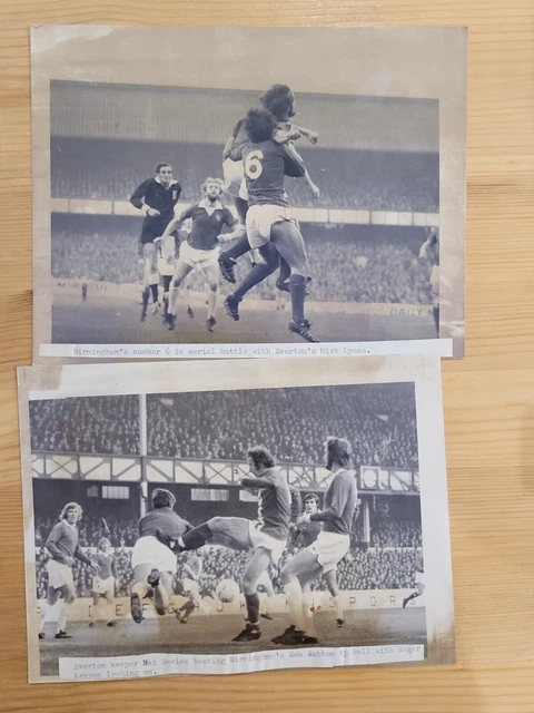 ORIGINAL PRESS PHOTO Everton V Birmingham City December 1974 x 2 Action ...