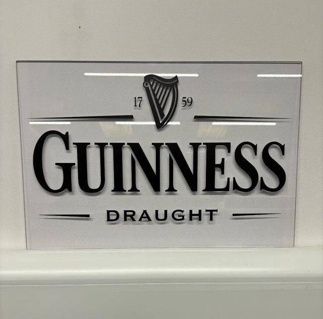 GUINNESS PUB HOME Bar Sign Black & Clear *NEW* £19.95 - PicClick UK