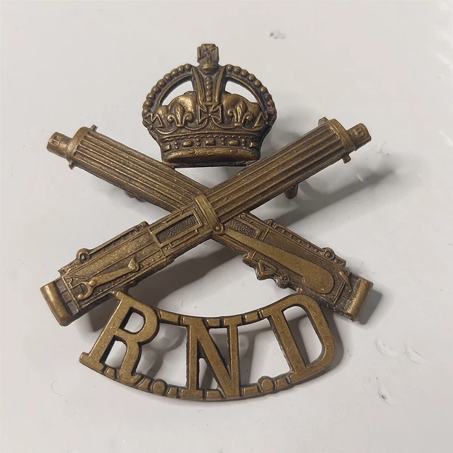 ROYAL NAVY DIVISION Machine Gun Battalion RND Cap Badge 54x49mm £45.00 ...