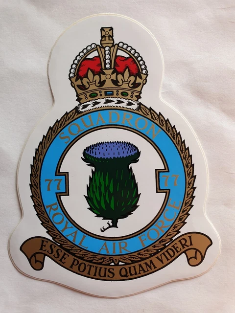 RAF ROYAL AIR Force 77 Squadron Crest Sticker £5.00 - PicClick UK