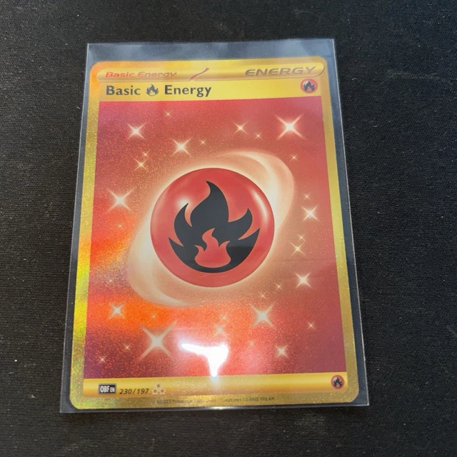 POKÉMON TCG BASIC Fire Energy Sv03: Obsidian Flames 230/197 Hyper Rare ...
