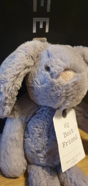 NEXT MY BEST Friend Bunny Rabbit Soft Plush Toy grey 14" Inc friend ...