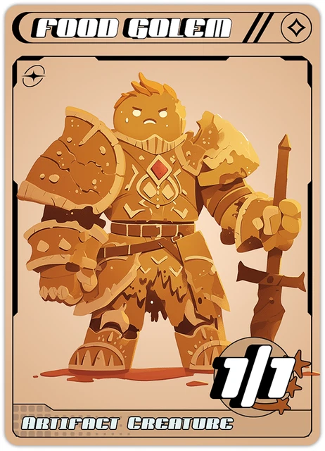 JETON PERSONNALISÉ FOOD Golem pour MTG Magic The Gathering SK237 EUR 2 ...
