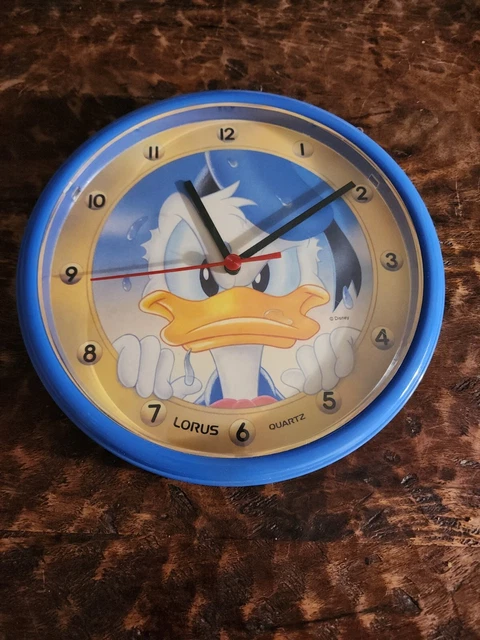 DISNEY VINTAGE DONALD Duck Lorus Quartz Wall Clock £51.48 - PicClick UK