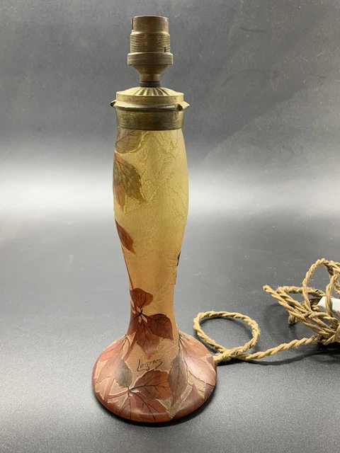 ANCIEN PIED DE Lampe Signé Legras Vintage Old Art Nouveau Verre EUR 149 ...